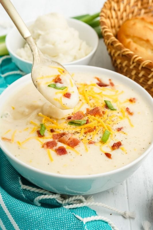 Mashed Potato Soup (with Thanksgiving Leftovers!) | Wholefully