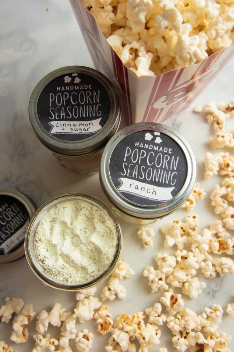 Popcorn Seasoning Recipes (Popcorn Gift Basket Idea!) | Wholefully