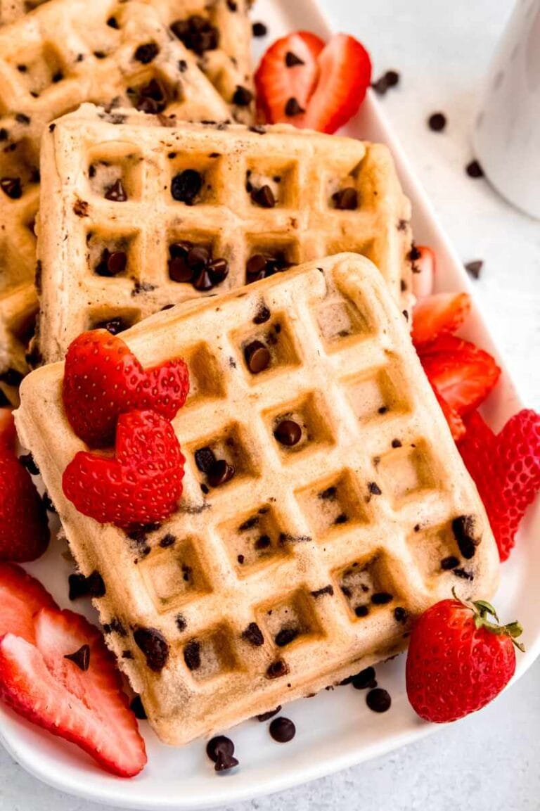 Chocolate Chip Waffles Recipe | Wholefully