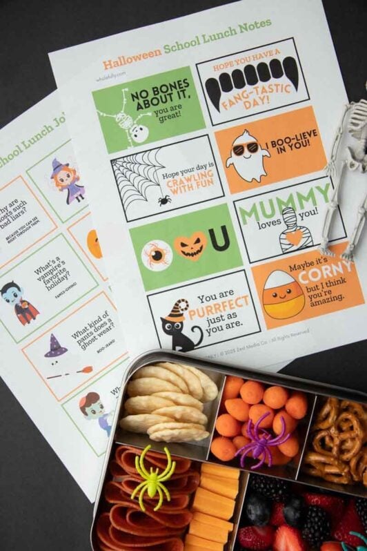 Free Printable Halloween Lunch Box Notes and Jokes | Wholefully